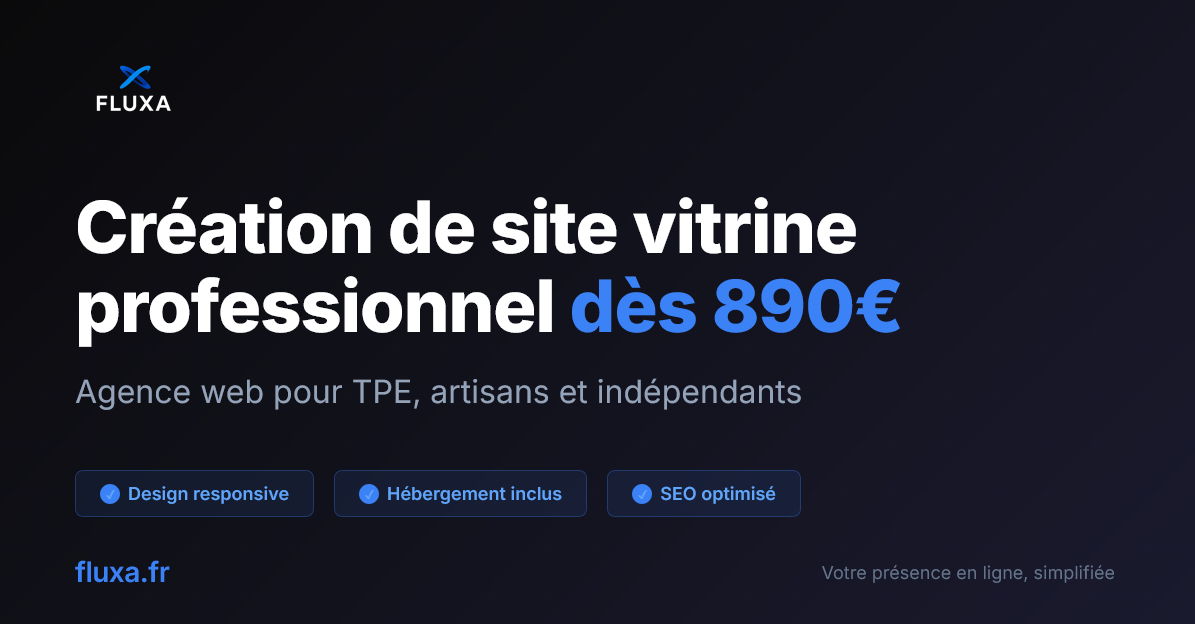 Fluxa | Création site vitrine Chambéry, Savoie — dès 890€